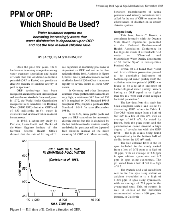 (PDF) PPM or ORP, Which should be used
