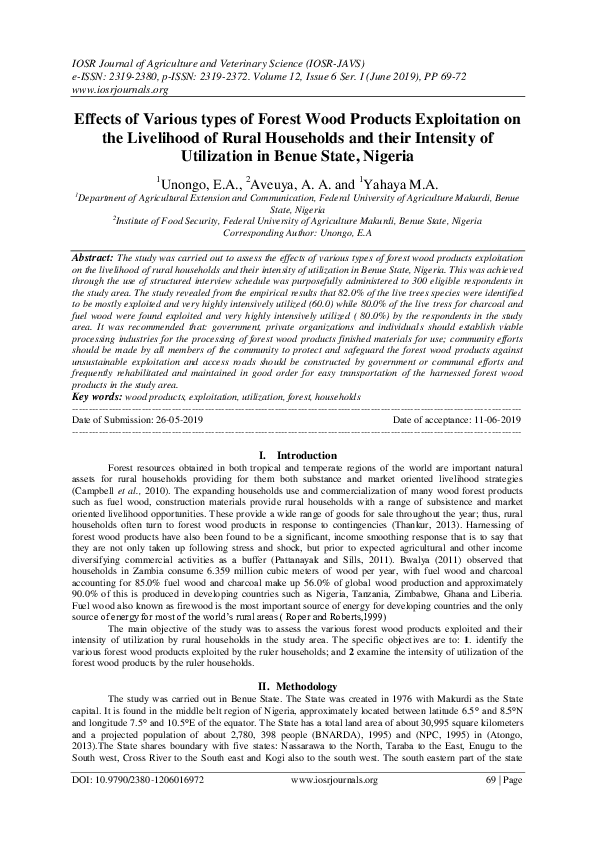 (PDF) Effects of Various types of Forest Wood Products Exploitation on ...