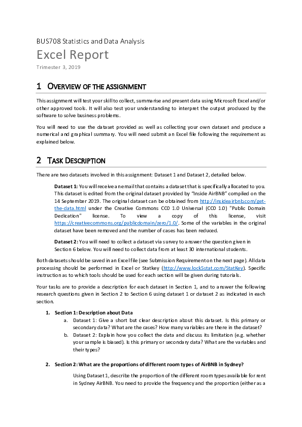 Sample Of Data Summary Report