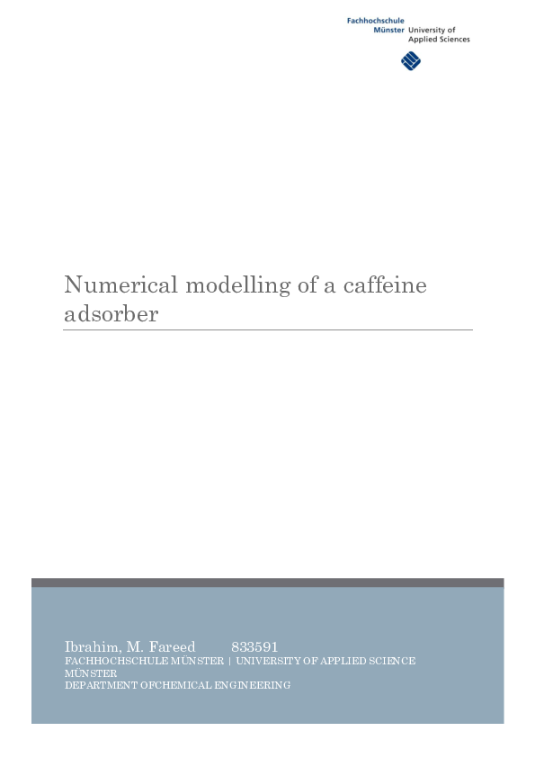 (PDF) Numerical modelling of a caffeine adsorber | Fareed Ibr - Academia.edu