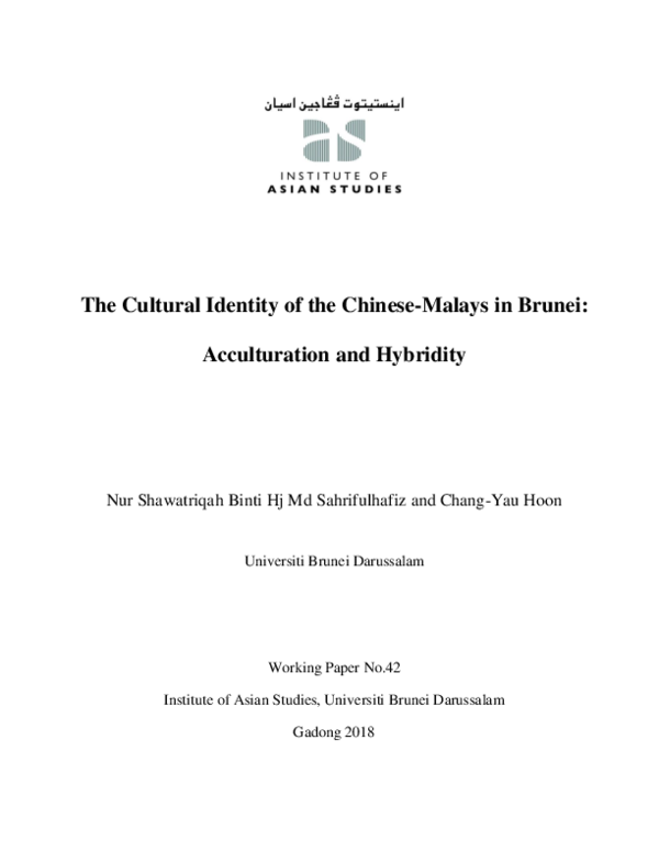 (PDF) The Cultural Identity of the Chinese-Malays in Brunei ...