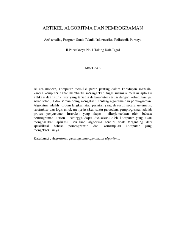 (PDF) ARTIKEL ALGORITMA DAN PEMROGRAMAN
