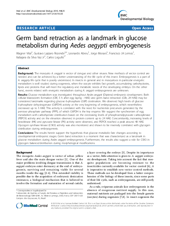 (PDF) Germ band retraction as a landmark in glucose metabolism during ...