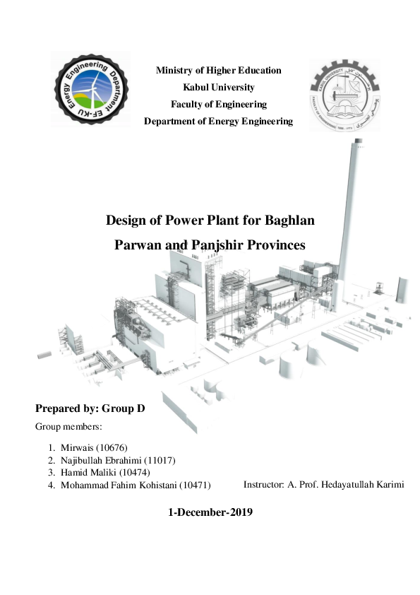 (PDF) Design of Power Plant for Baghlan Parwan and Panjshir Provinces ...