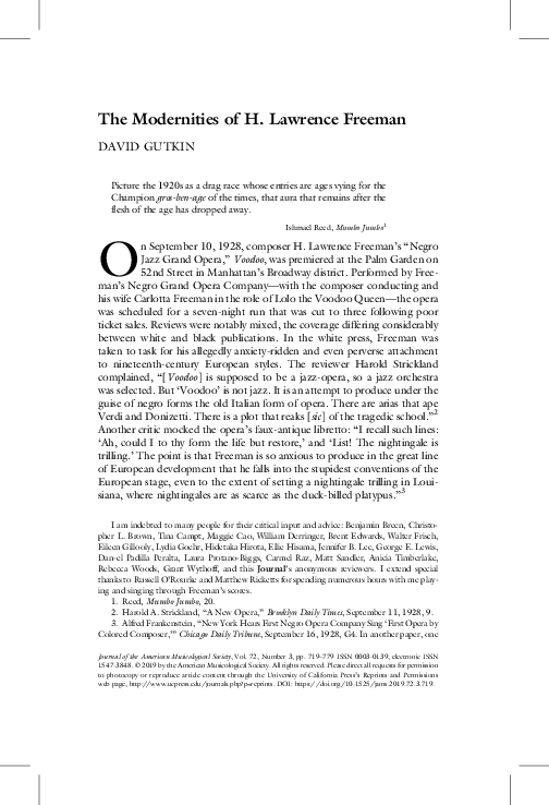 (PDF) The Modernities of H. Lawrence Freeman