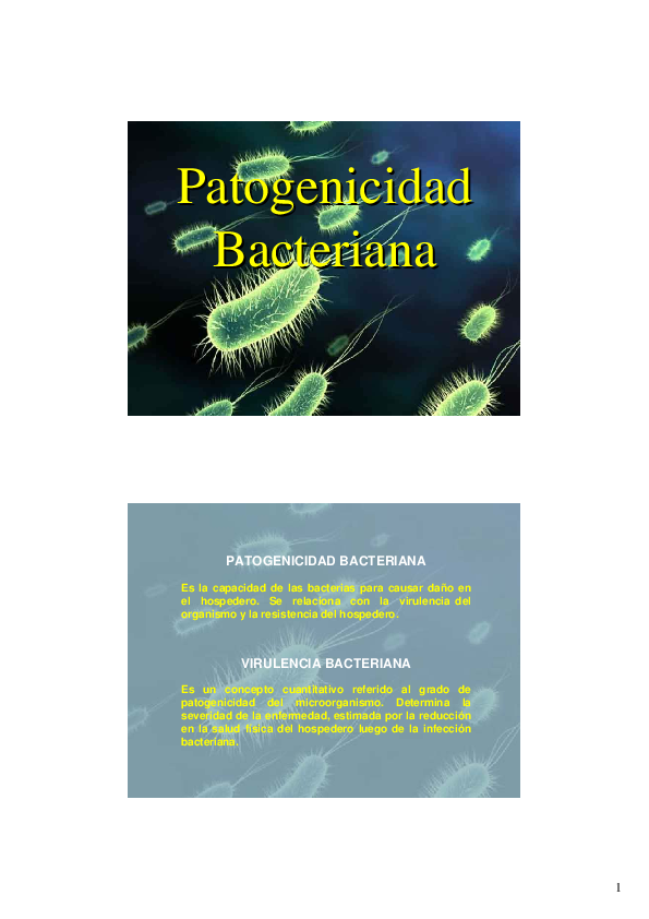 (PDF) Patogenicidad Patogenicidad Bacteriana Bacteriana PATOGENICIDAD ...