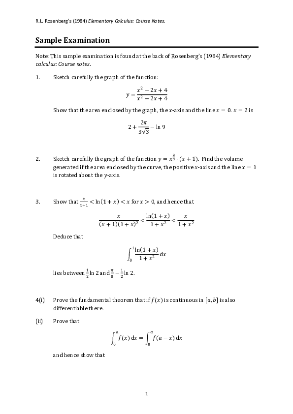 (PDF) Sample Examination