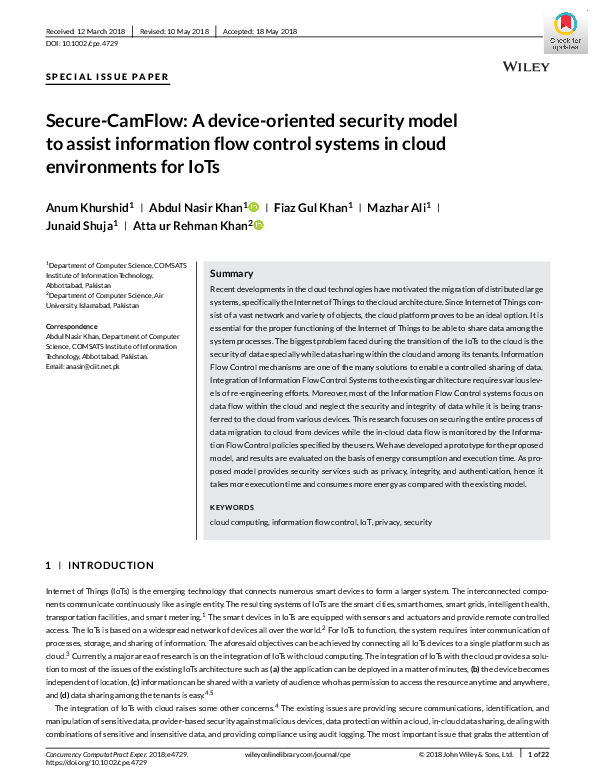 (PDF) Secure-CamFlow: A device-oriented security model to assist ...