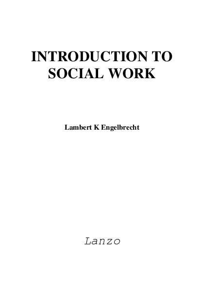 (PDF) INTRODUCTION TO SOCIAL WORK