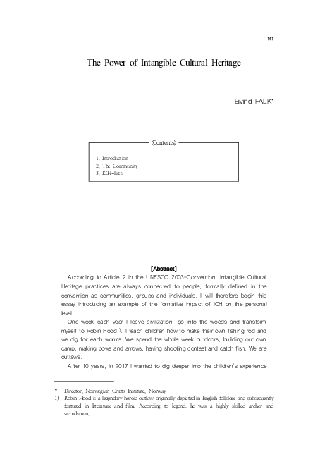 (PDF) The Power of Intangible Cultural Heritage