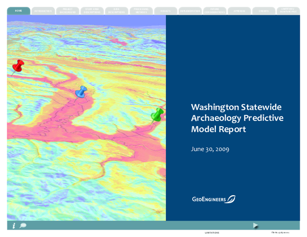 (PDF) Washington Statewide Archaeology Predictive Model Report