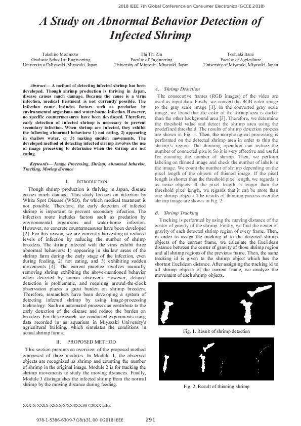 (PDF) A Study on Abnormal Behavior Detection of Infected Shrimp