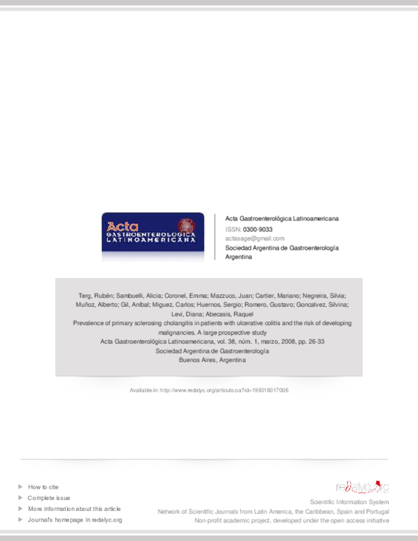 (PDF) Prevalence of primary sclerosing cholangitis in patients with ...