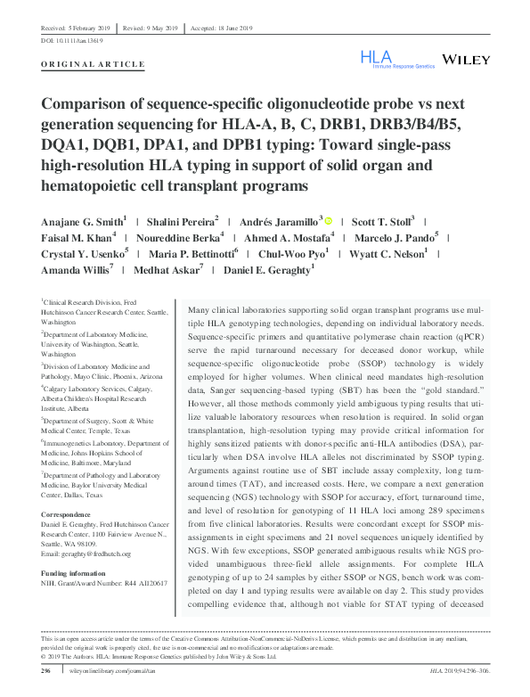 (PDF) Comparison of sequence-specific oligonucleotide probe vs next generation sequencing for ...