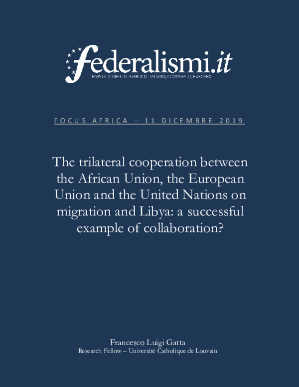 (PDF) The trilateral cooperation between the African Union, the ...