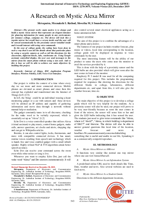 (PDF) Alexa mirror