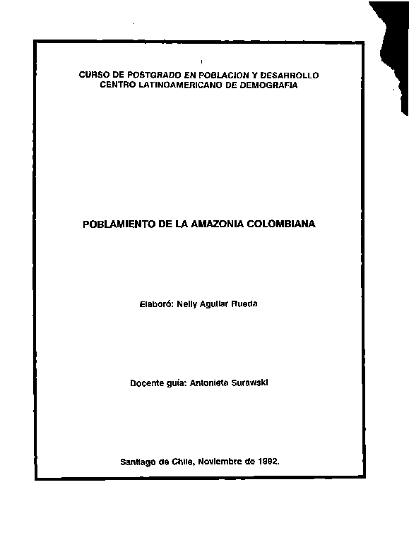 (PDF) POBLAMIENTO DE LA AMAZONIA COLOMBIANA