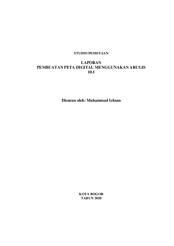 (PDF) Proposal Pembuatan Peta Digital Menggunakan ARCGIS 10.1