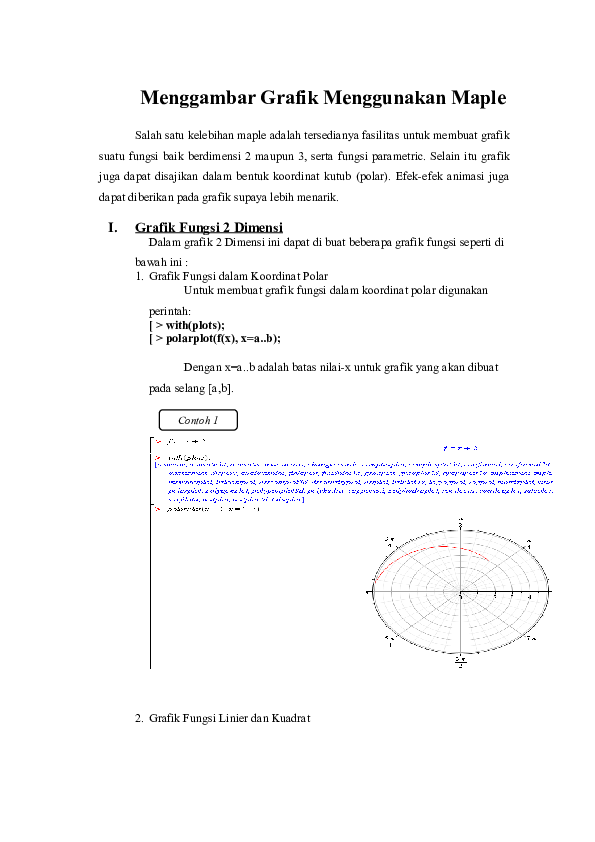 (DOC) Menggambar Grafik Menggunakan Maple