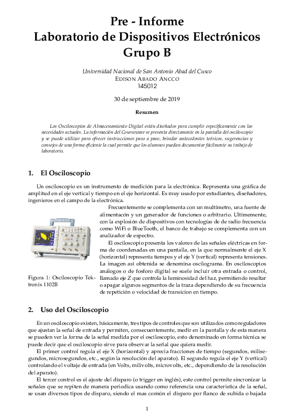 (PDF) Pre -Informe Laboratorio de Dispositivos ElectrónicosElectr´Electrónicos Grupo B