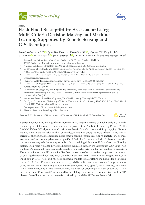 (PDF) Flash-Flood Susceptibility Assessment Using Multi-Criteria ...