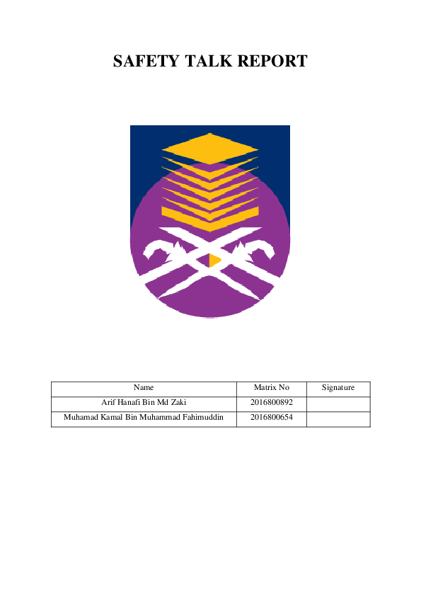 (DOC) CHE135 Process Safety Management- Report Process Safety in Oil ...