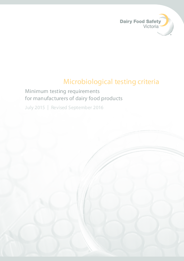 (PDF) Microbiological testing criteria Minimum testing requirements for ...