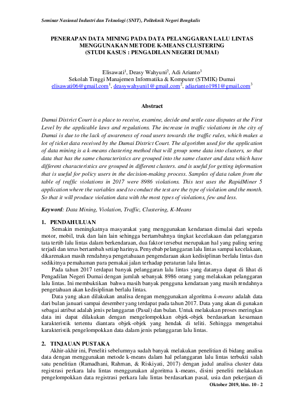 Doc Laporan Data Mining Metode Klastering Menggunakan Algoritma K Means Setya Aji Prabawa