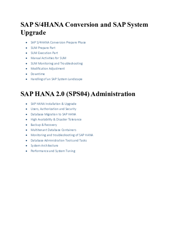 (DOC) Technical Training Topics
