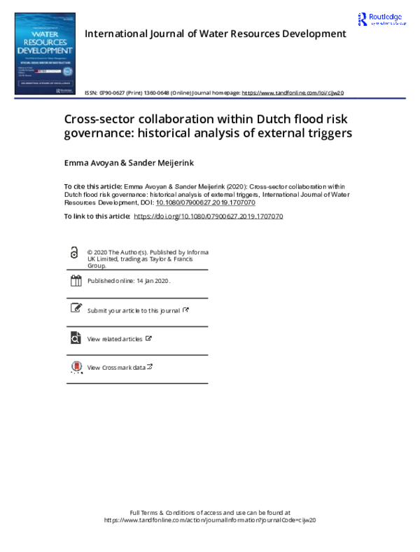 (PDF) Cross-sector collaboration within Dutch flood risk governance ...