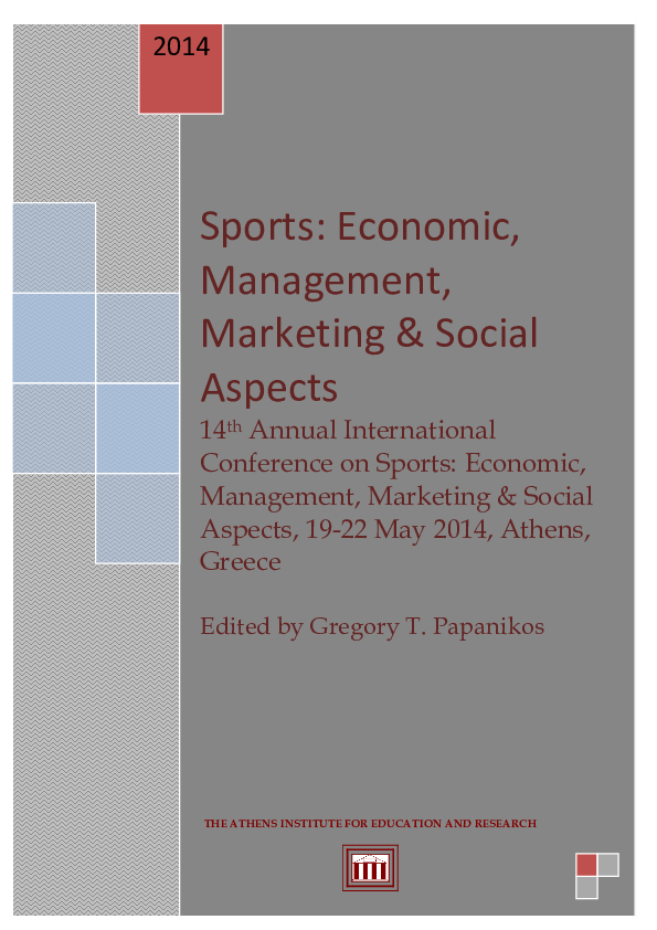 (PDF) Sports: Economic, Management, Marketing & Social Aspects ...