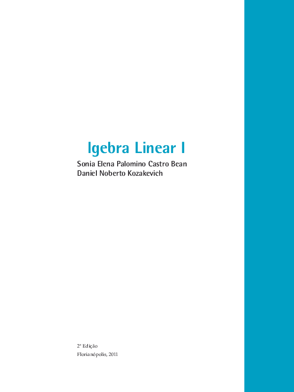 (PDF) Álgebra Linear I | Saymon Fernandes Dos Anjos - Academia.edu