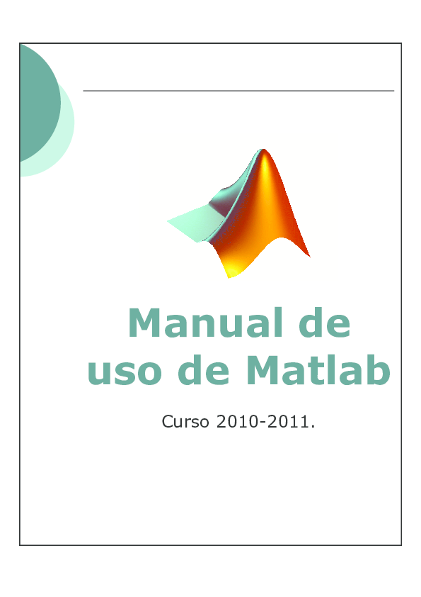 (PDF) Manual de uso de Matlab
