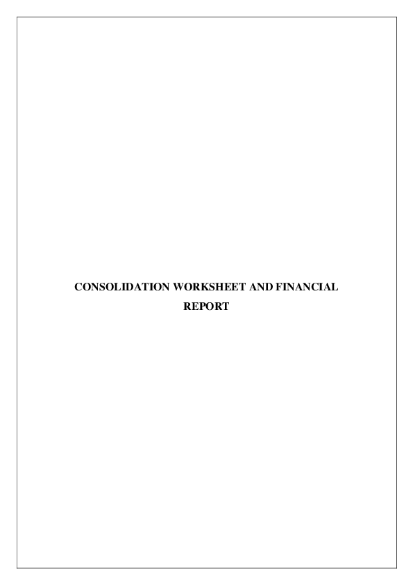 (DOC) CONSOLIDATION WORKSHEET AND FINANCIAL REPORT