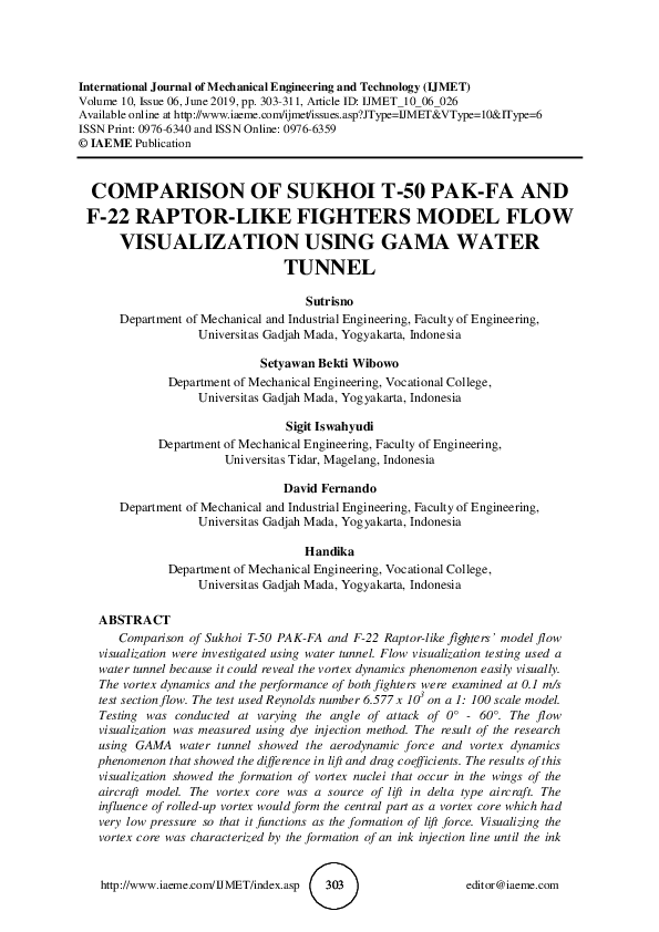(PDF) COMPARISON OF SUKHOI T-50 PAK-FA AND F-22 RAPTOR-LIKE FIGHTERS ...
