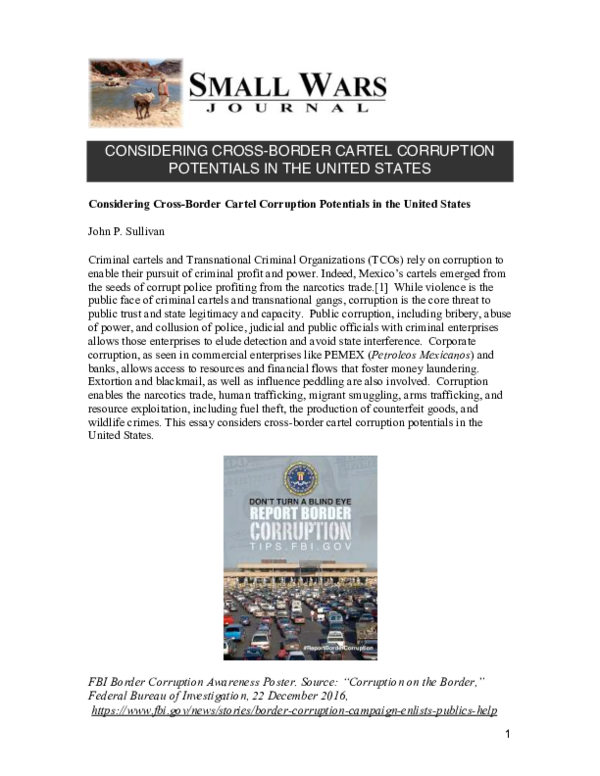 (PDF) Considering Cross-Border Cartel Corruption Potentials in the ...