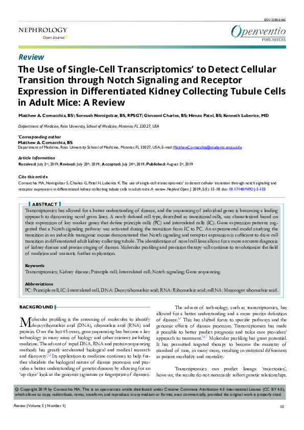 (PDF) The Use of Single-Cell Transcriptomics' to Detect Cellular ...