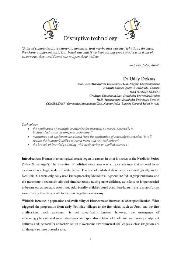 (PDF) Disruptive Technology