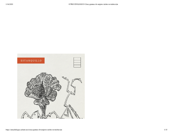 (PDF) OTROS DIÁLOGOS | Cinco poemas de mujeres árabes en traducción ...