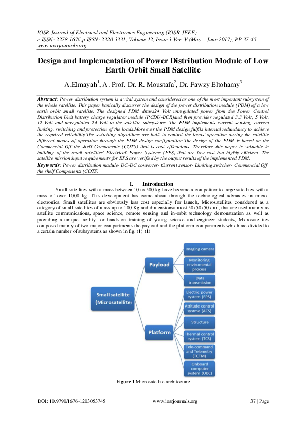 (PDF) Design and Implementation of Power Distribution Module of Low ...