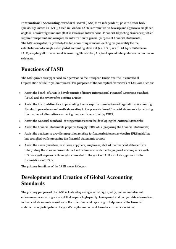 (DOC) International Accounting Standard Board
