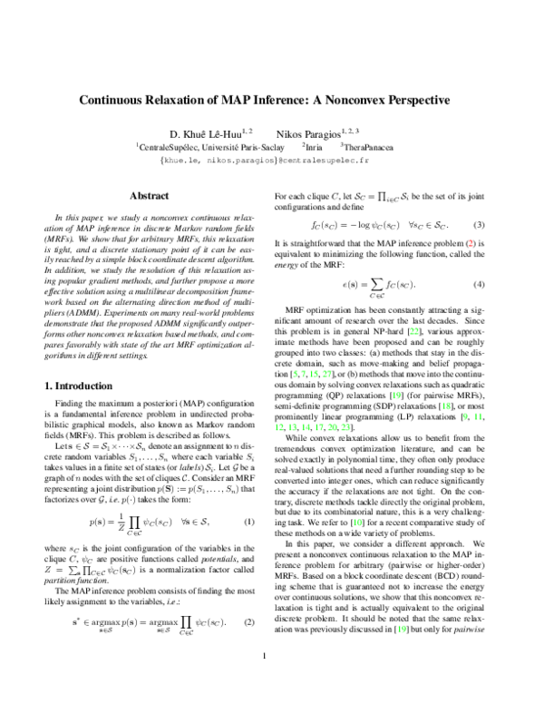 (PDF) Continuous Relaxation of MAP Inference: A Nonconvex Perspective