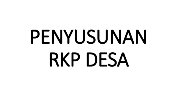 (PPT) Penyusunan RKP Desa