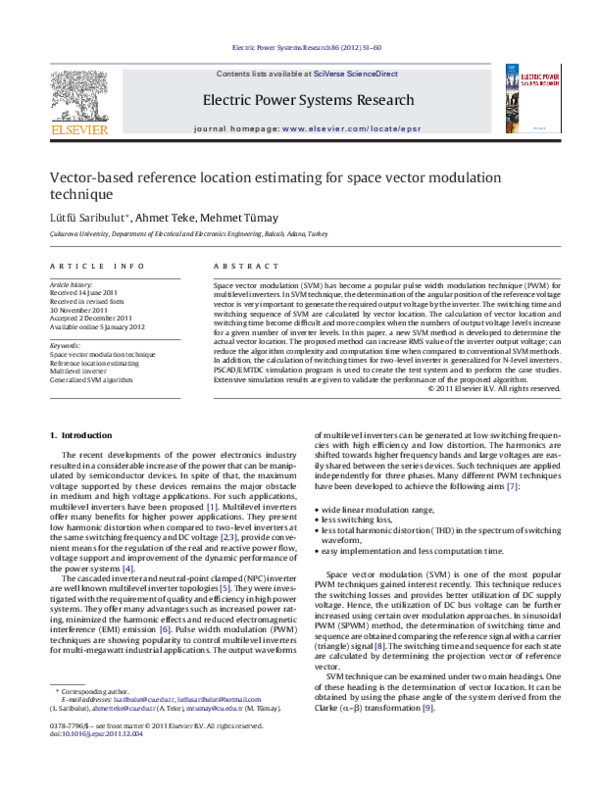 Pdf Vector Based Reference Location Estimating For Space Vector