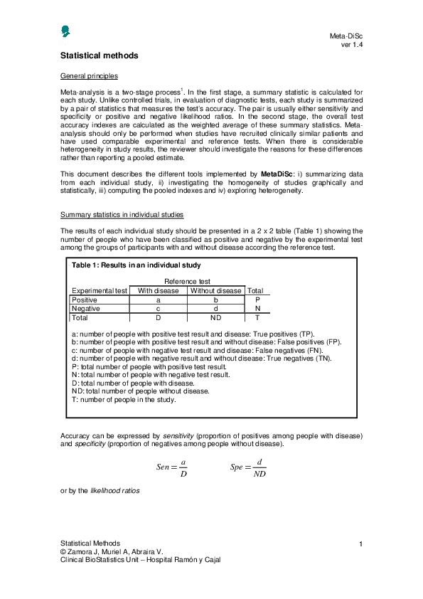 (PDF) Statistical methods