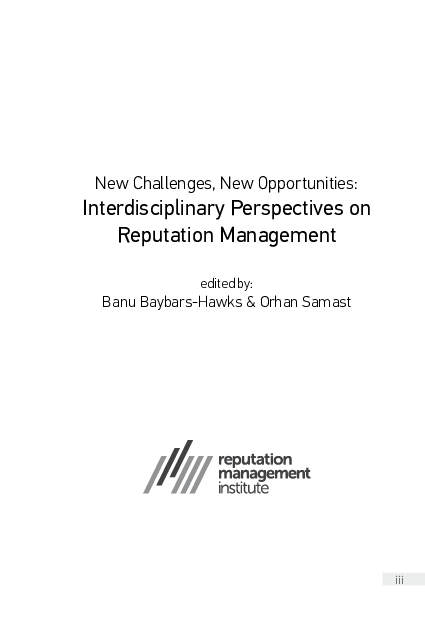 (PDF) Models in Reputation Measurement / Reputatio est vulgaris opinio ...