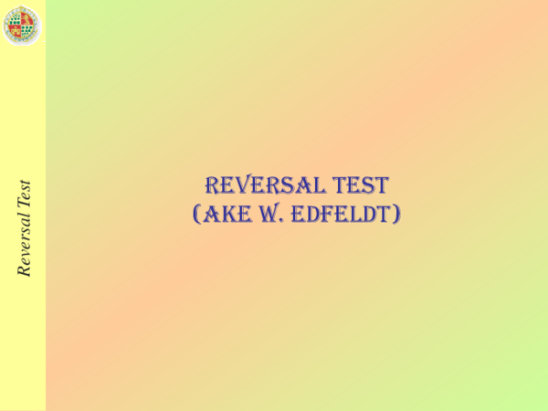 (PDF) REVERSAL TEST (Ake W. Edfeldt