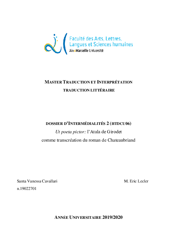 (PDF) Ut poeta pictor: l'Atala de Girodet comme transcréation du roman ...