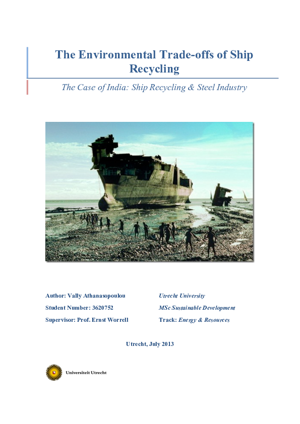 (PDF) The Environmental Trade-offs of Ship Recycling The Case of India ...