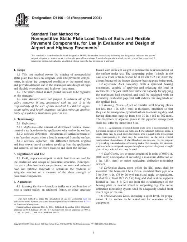 (PDF) Standard Test Method for Nonrepetitive Static Plate Load Tests of ...